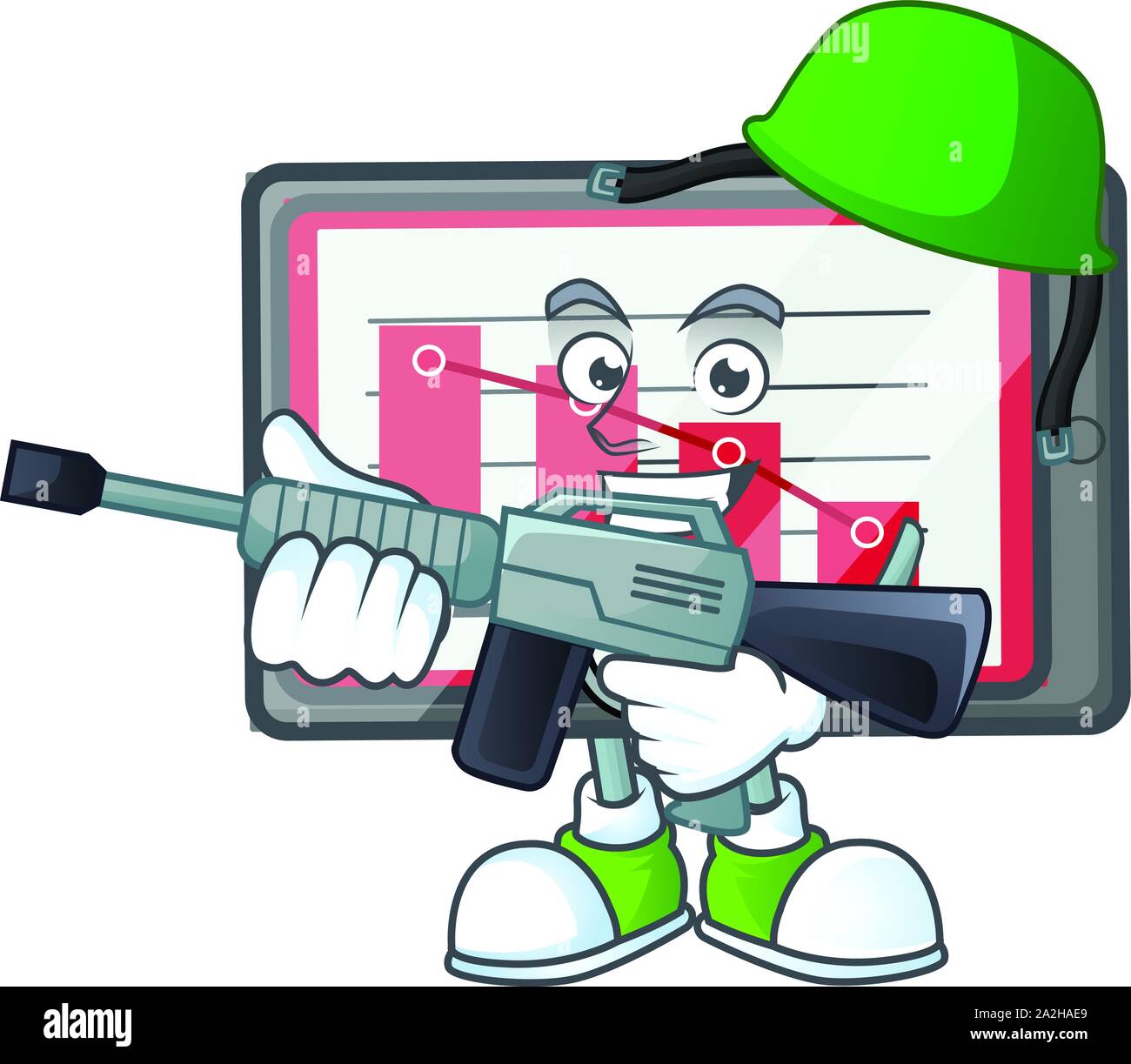 Army down chart horizontal table with mascot Stock Vector Image & Art ...