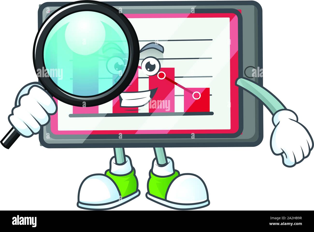 Detective down chart horizontal table in cartoon character Stock Vector ...