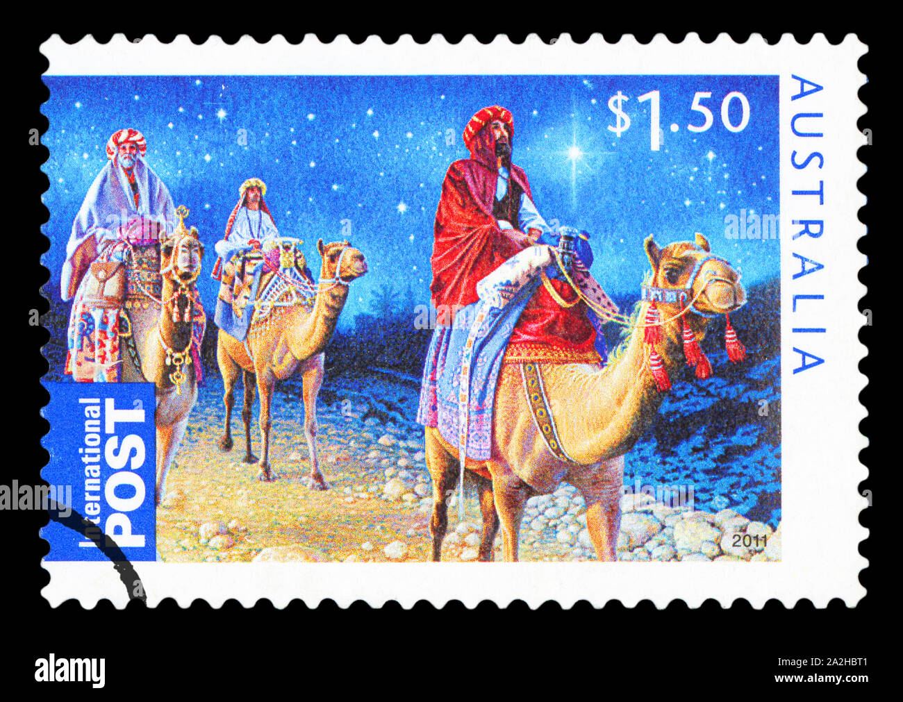 AUSTRALIA - CIRCA 2011: An Australian Used Christmas Postage Stamp ...