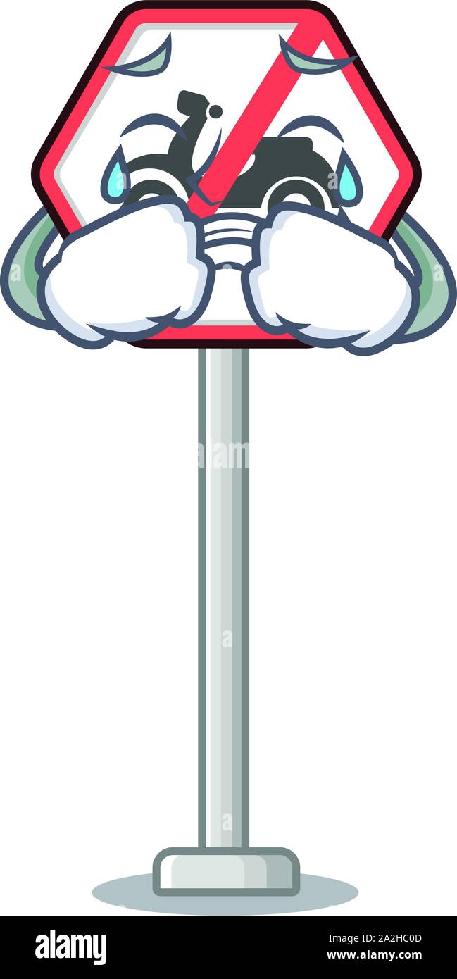 Crying no motorcycles on the cartoon roadside Stock Vector Image & Art ...