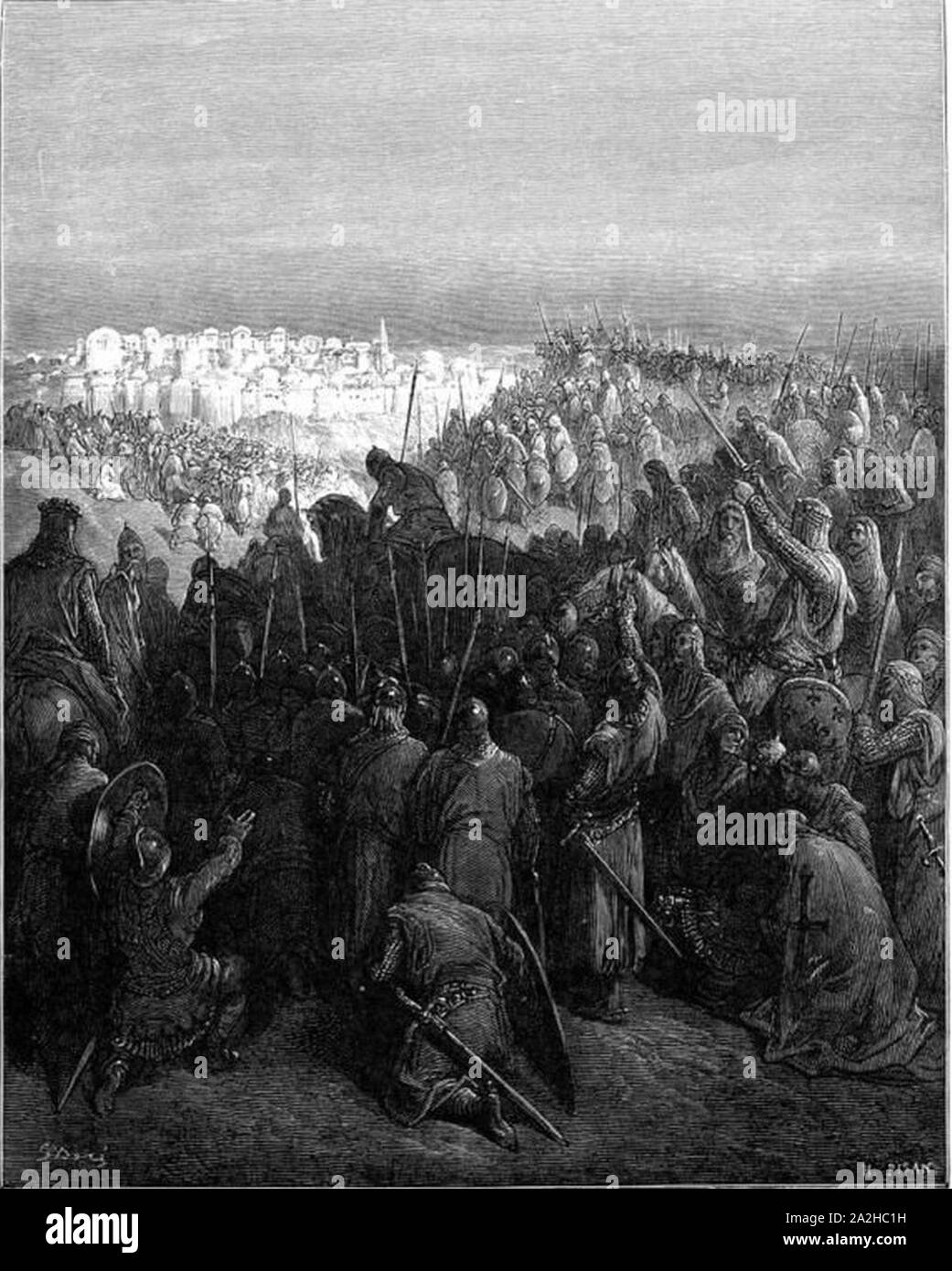 Enthusiasm of Crusaders at the First View of Jerusalem Stock Photo - Alamy