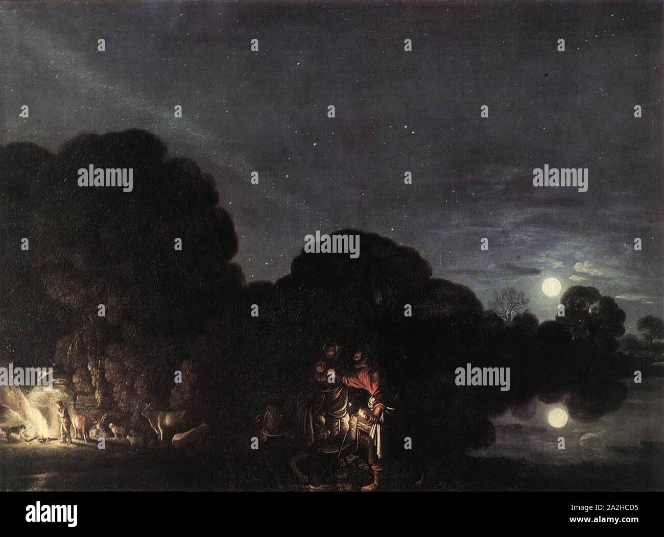 Flucht nach Ägypten, Adam Elsheimer (1609 Stock Photo - Alamy