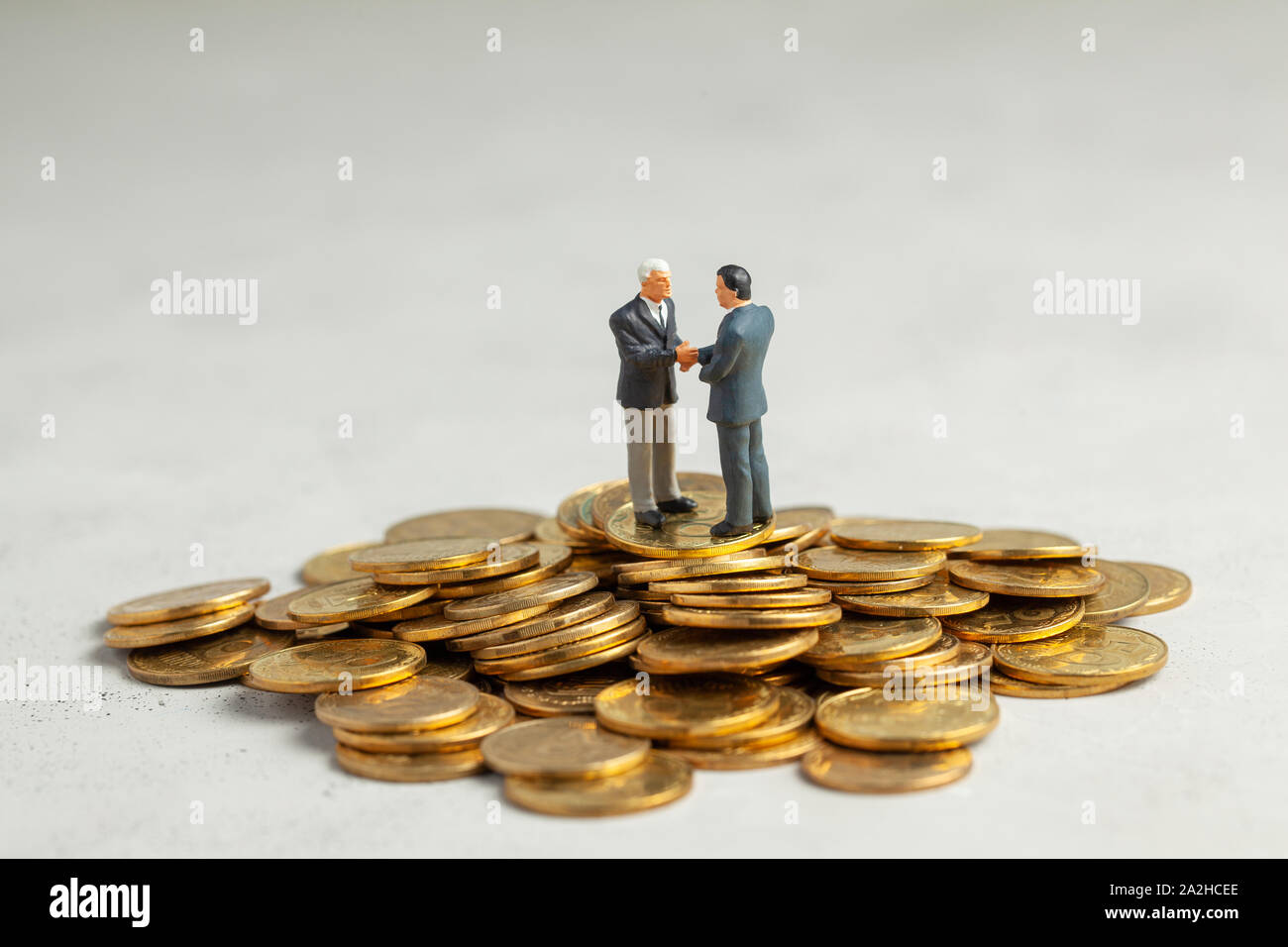 Businessmen shake hands as a symbol of a successful profitable ...