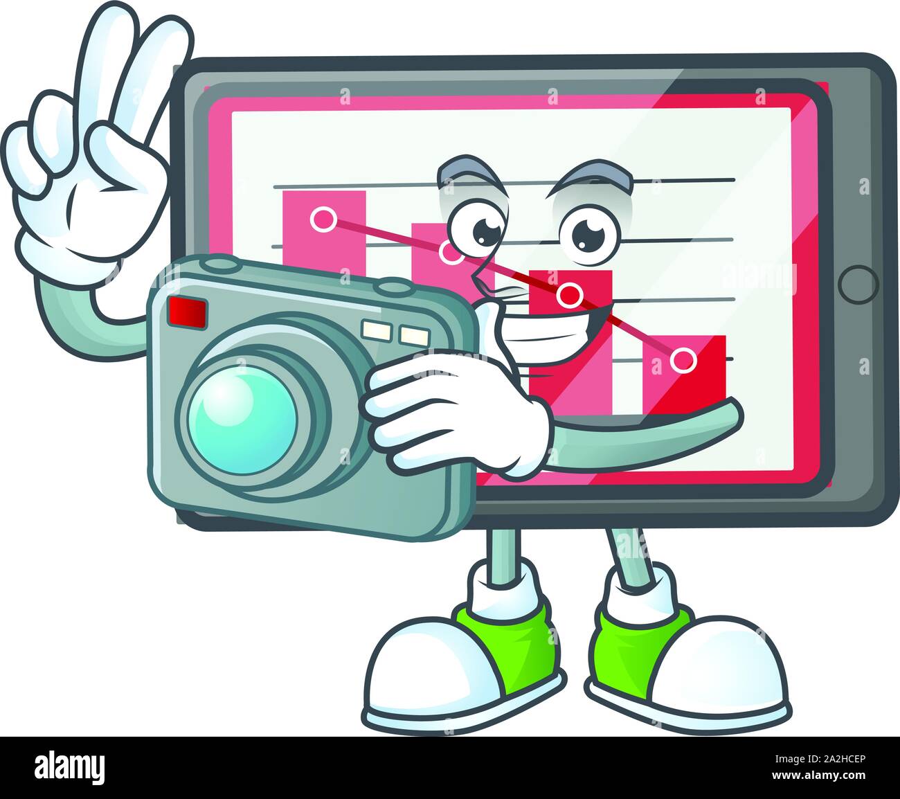 Photographer down chart horizontal table for report Stock Vector Image ...