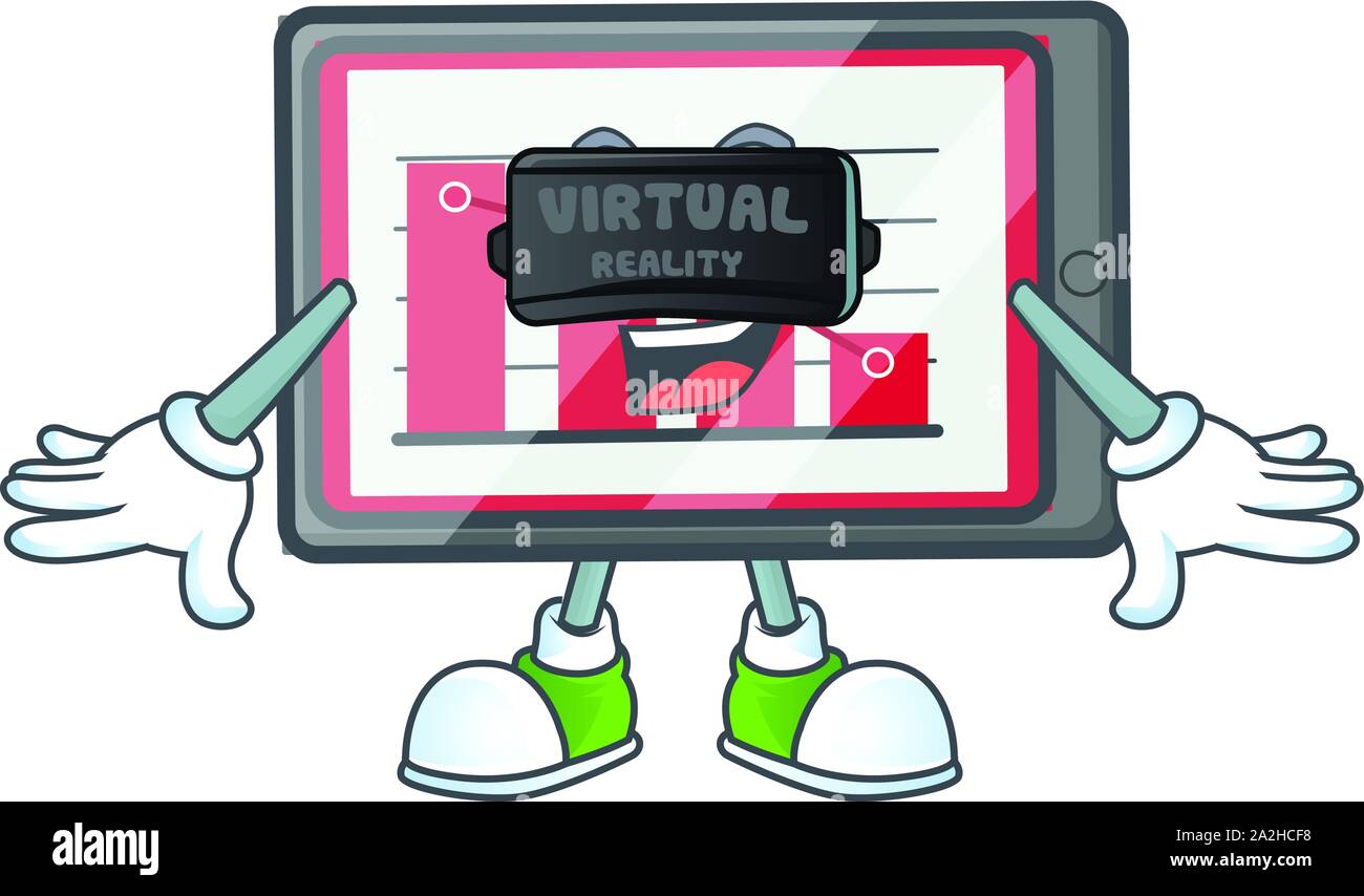 Virtual reality down chart horizontal table for report Stock Vector ...