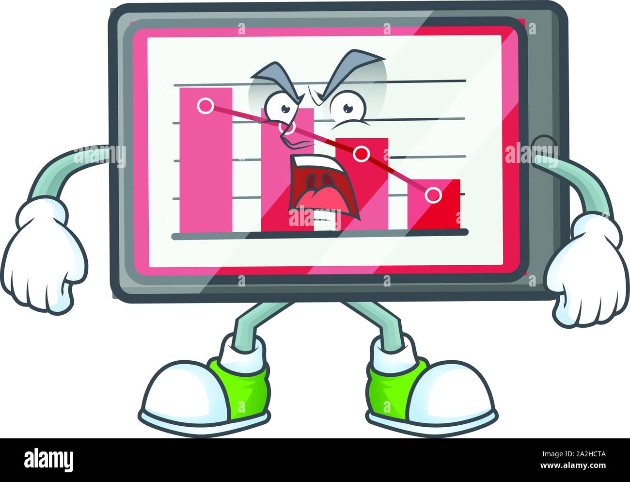 Angry down chart horizontal table for report Stock Vector Image & Art ...