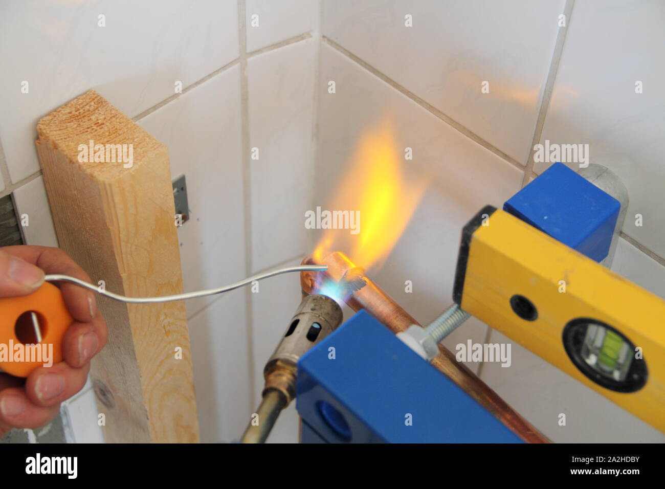 plumber at work Stock Photo - Alamy