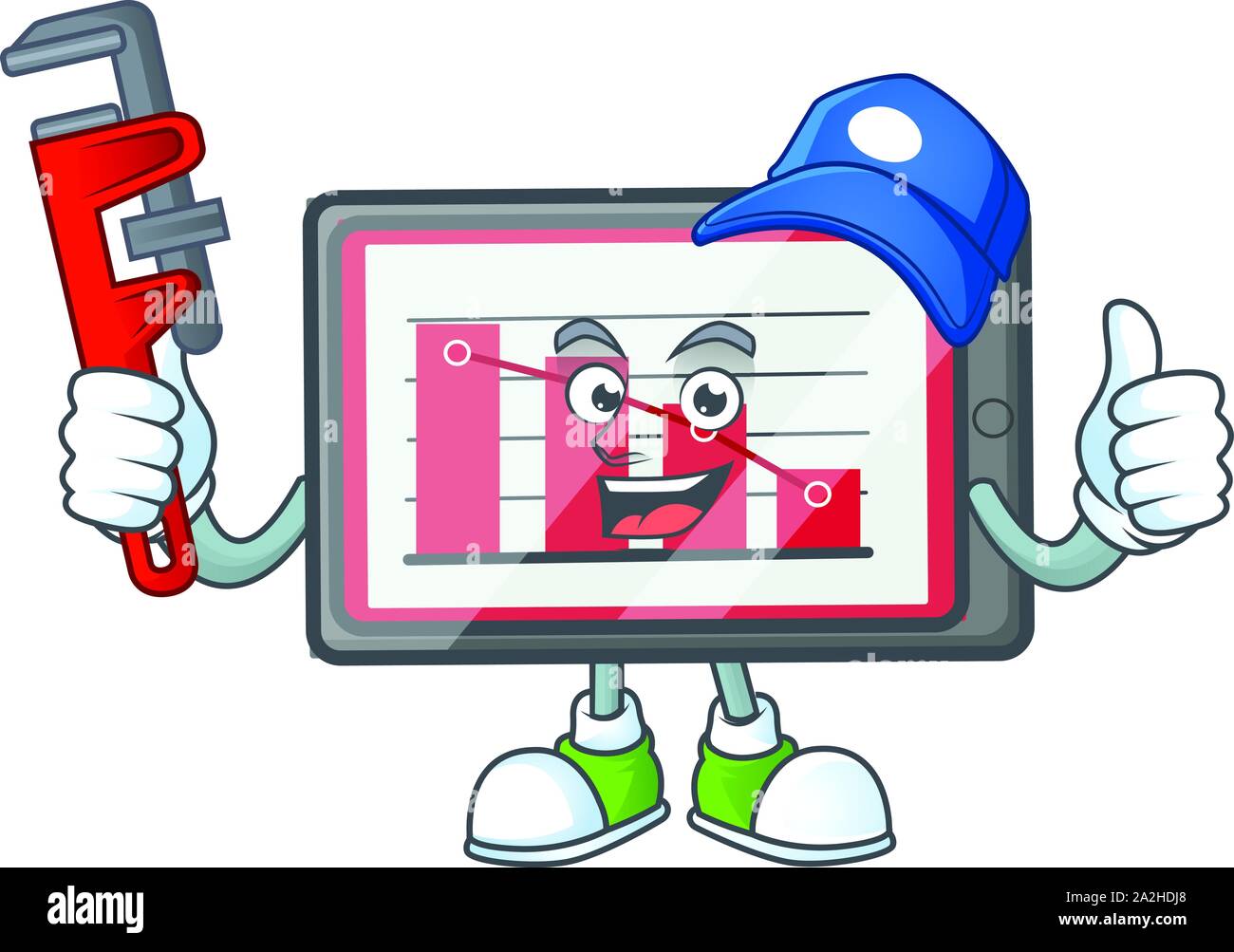 Plumber down chart horizontal table on white background Stock Vector ...