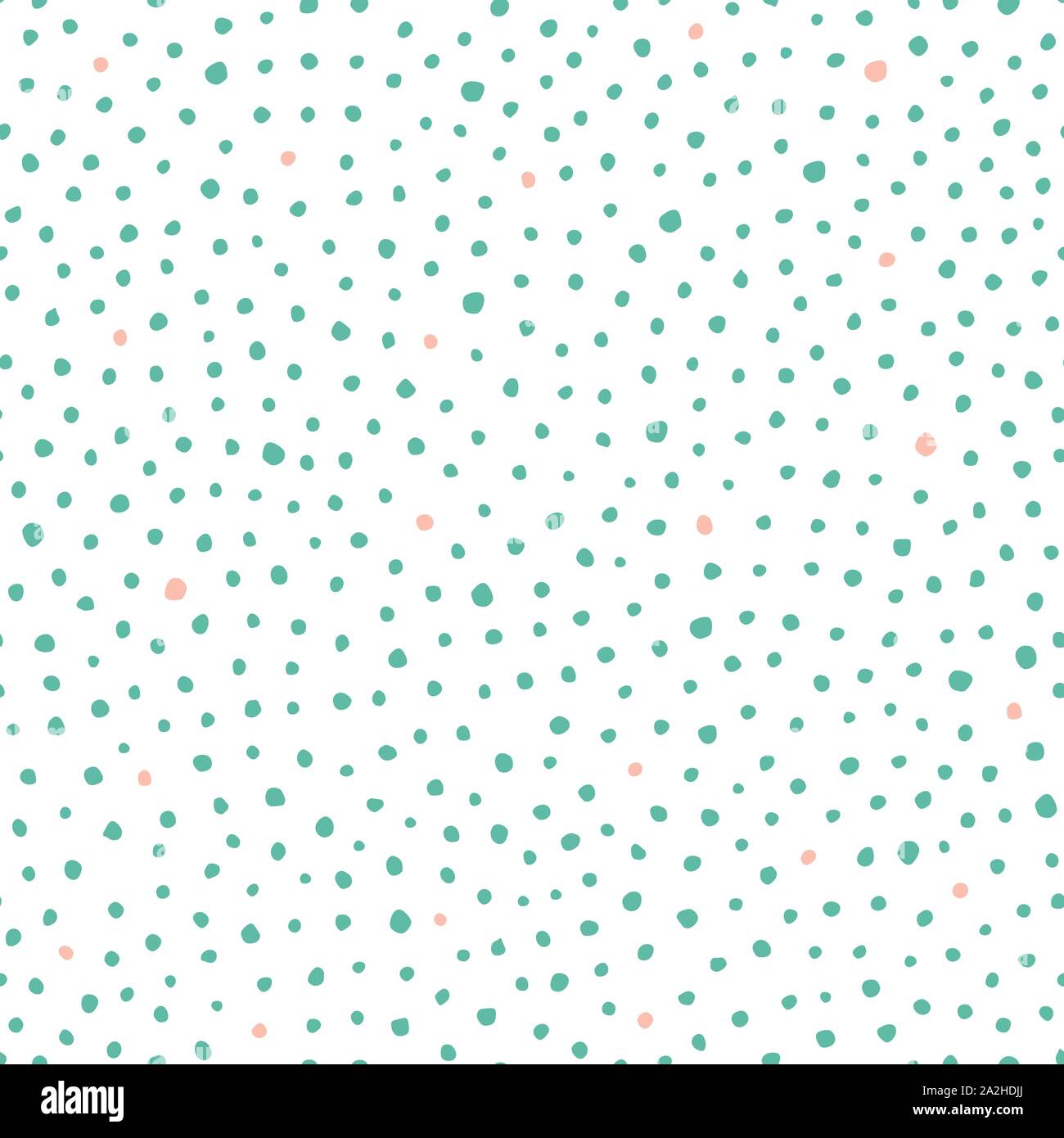 Seamless vector hand drawn dot pattern with hand painted irregular ...