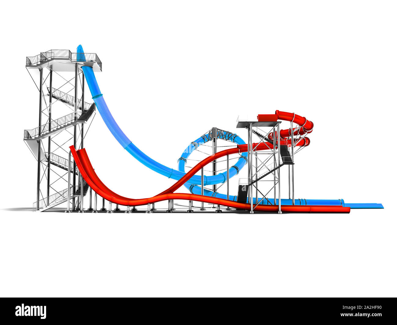 Blue playground slides Cut Out Stock Images & Pictures - Alamy