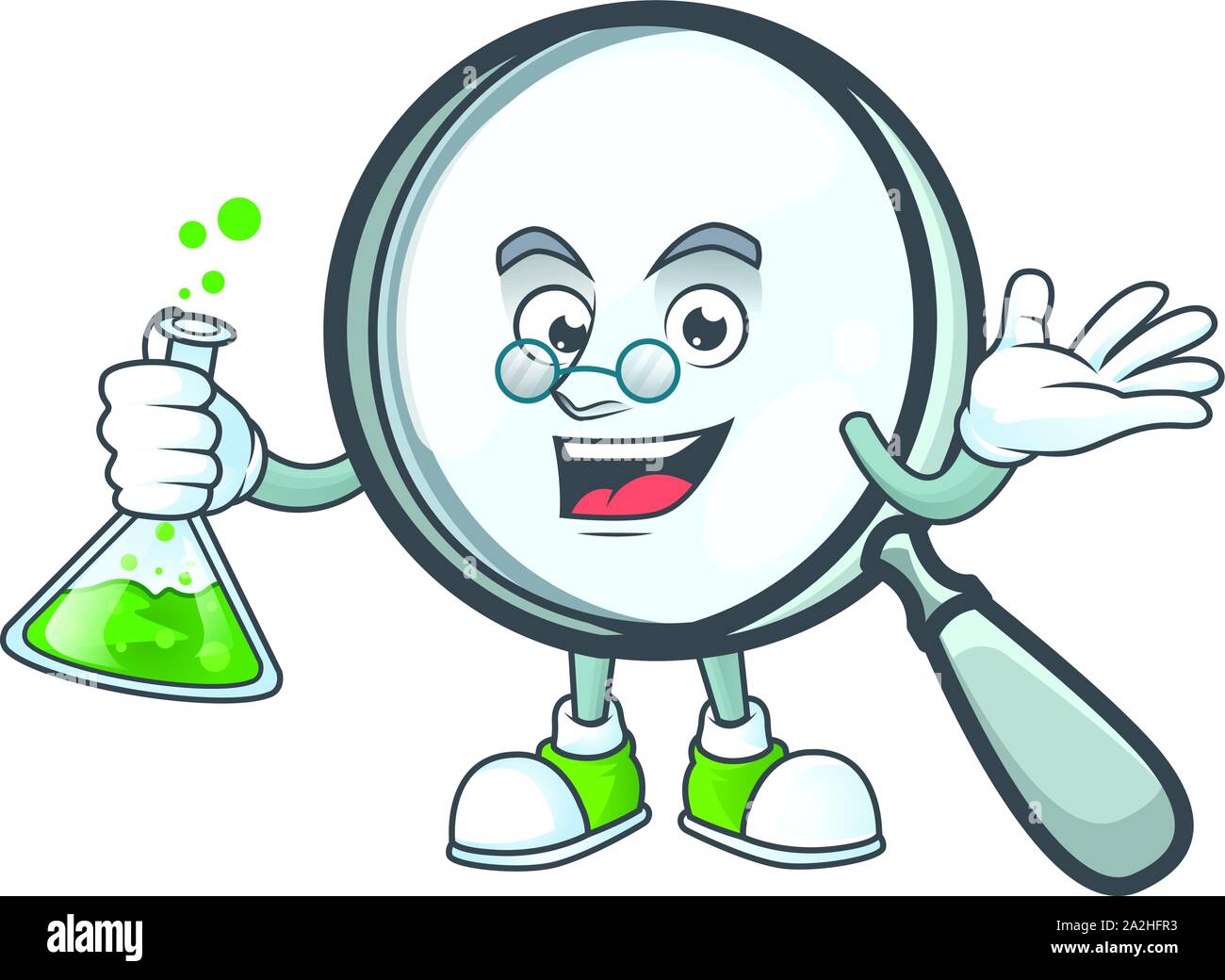 Scientist Magnifying Glass Cartoon High Resolution Stock Photography ...