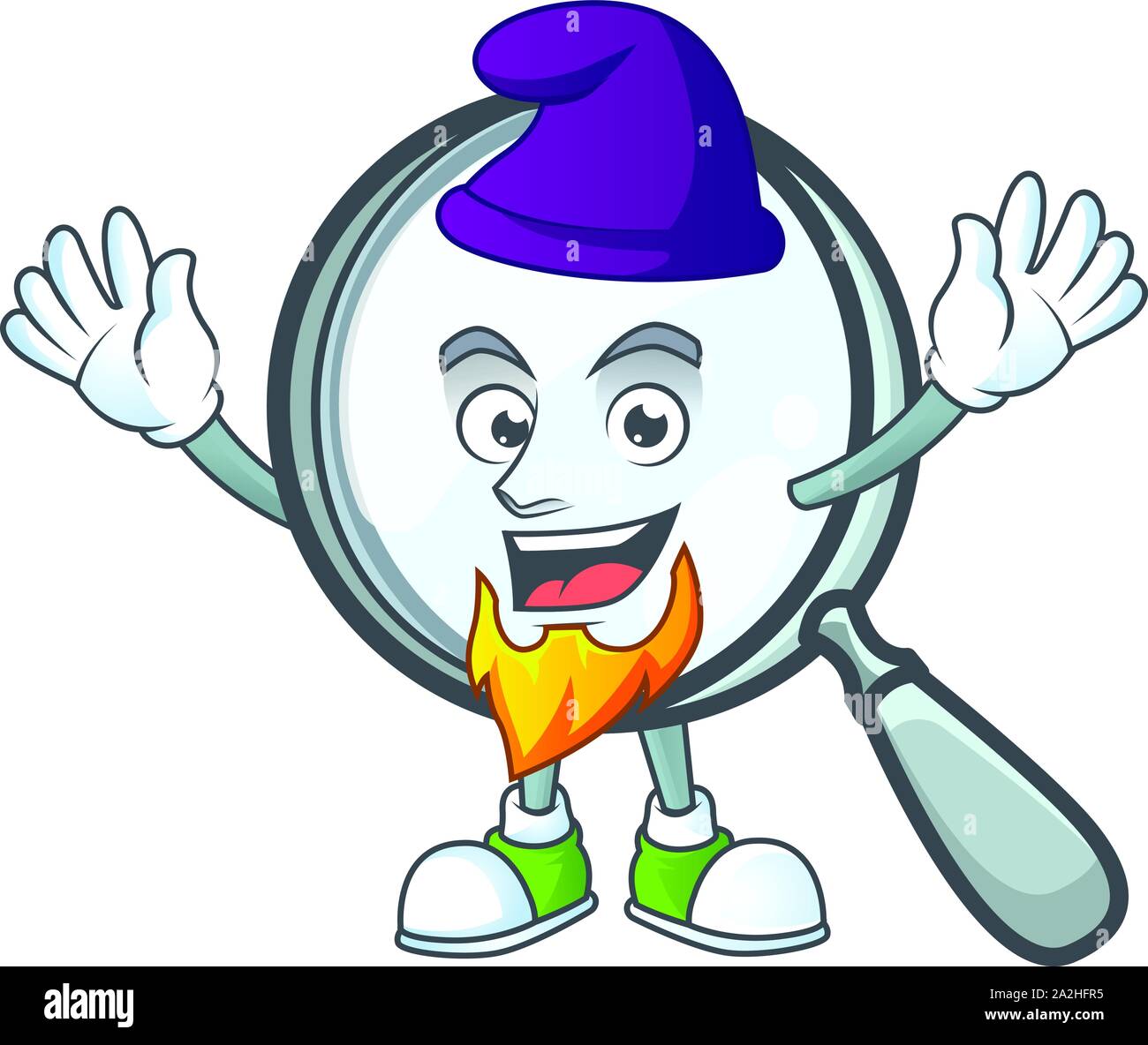 Elf design magnifying glass cartoon character style Stock Vector Image ...