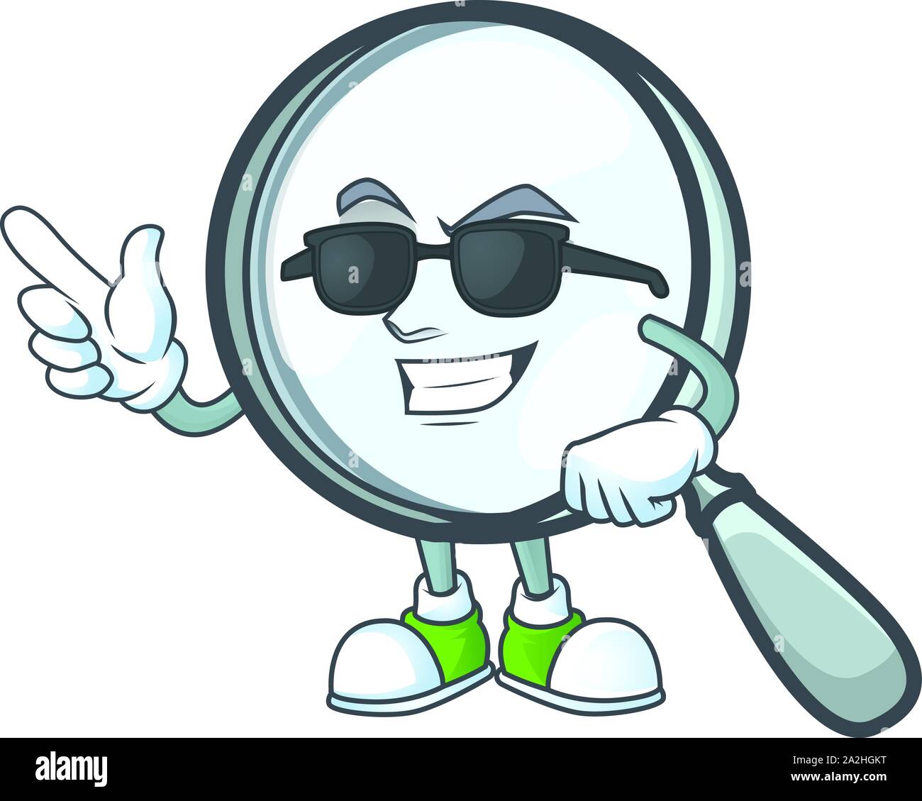 Super cool magnifying glass isolated on white background Stock Vector ...
