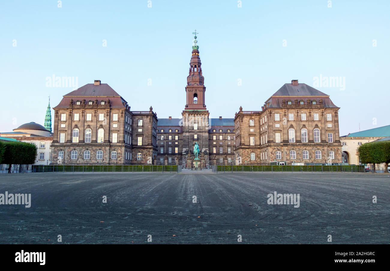Christiansborg palace and government building on the islet of ...