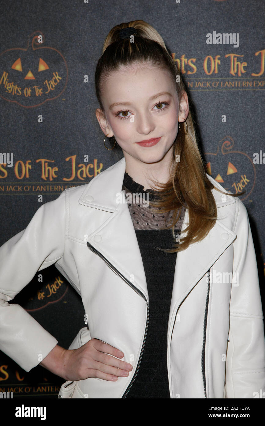 Calabasas, CA. 02nd Oct, 2019. Emily Dobson attends "Nights of the Jack ...