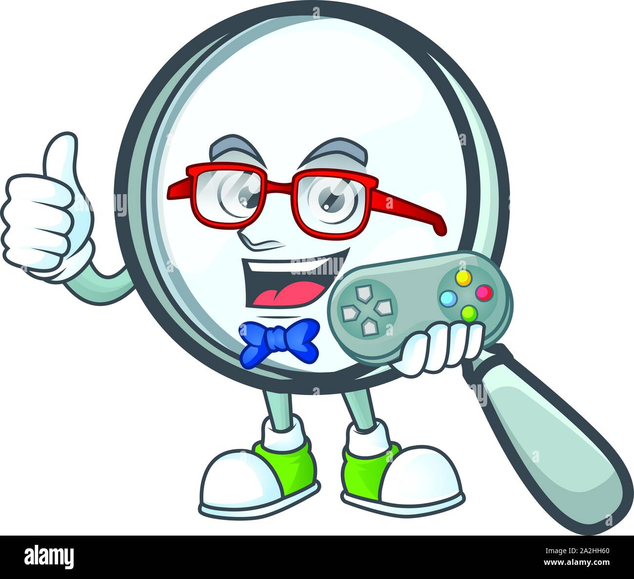 Gamer silver magnifying glass for research tool Stock Vector Image ...