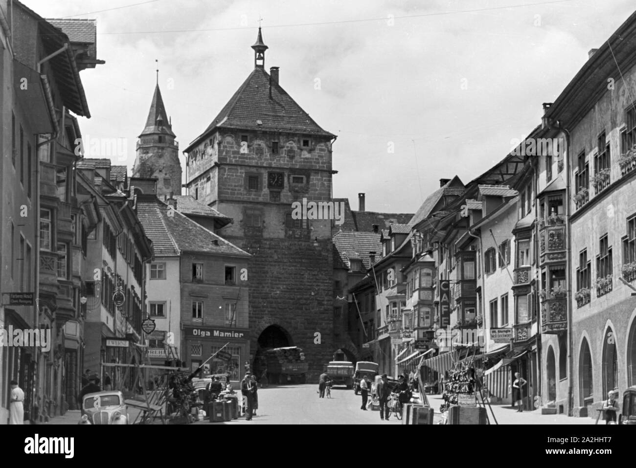 Eine Reise nach Rottweil im Schwarzwald, Deutsches Reich 1930. A trip ...