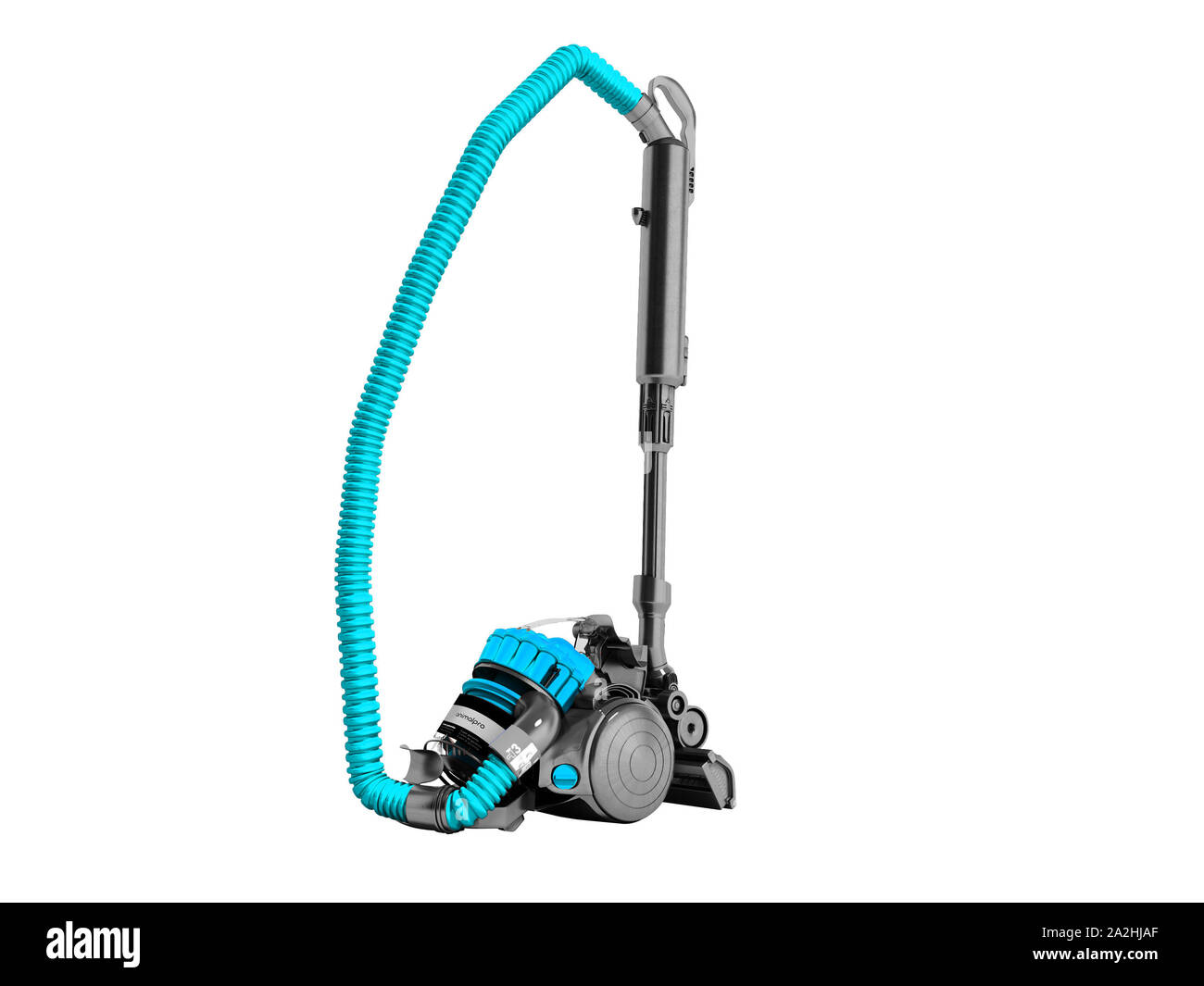 Modern blue vacuum cleaner with cyclone filter with black inserts 3d ...