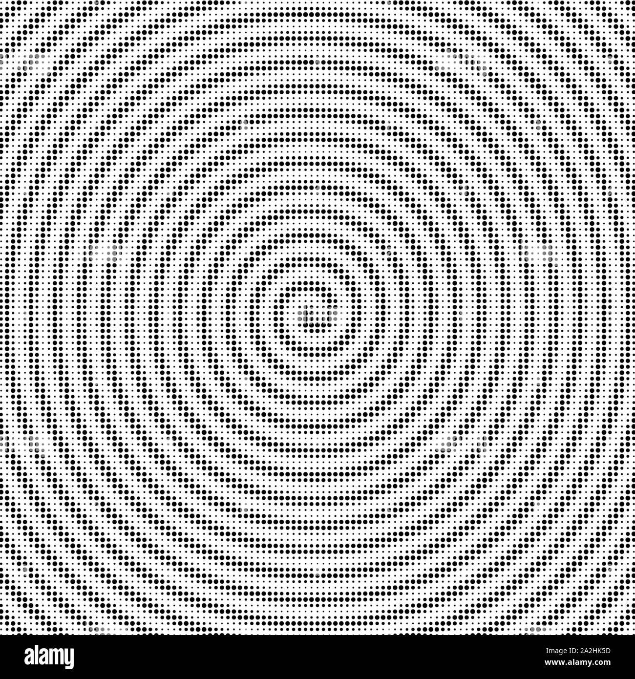 Round Halftone illustration. Black and white Geometric Pattern ...