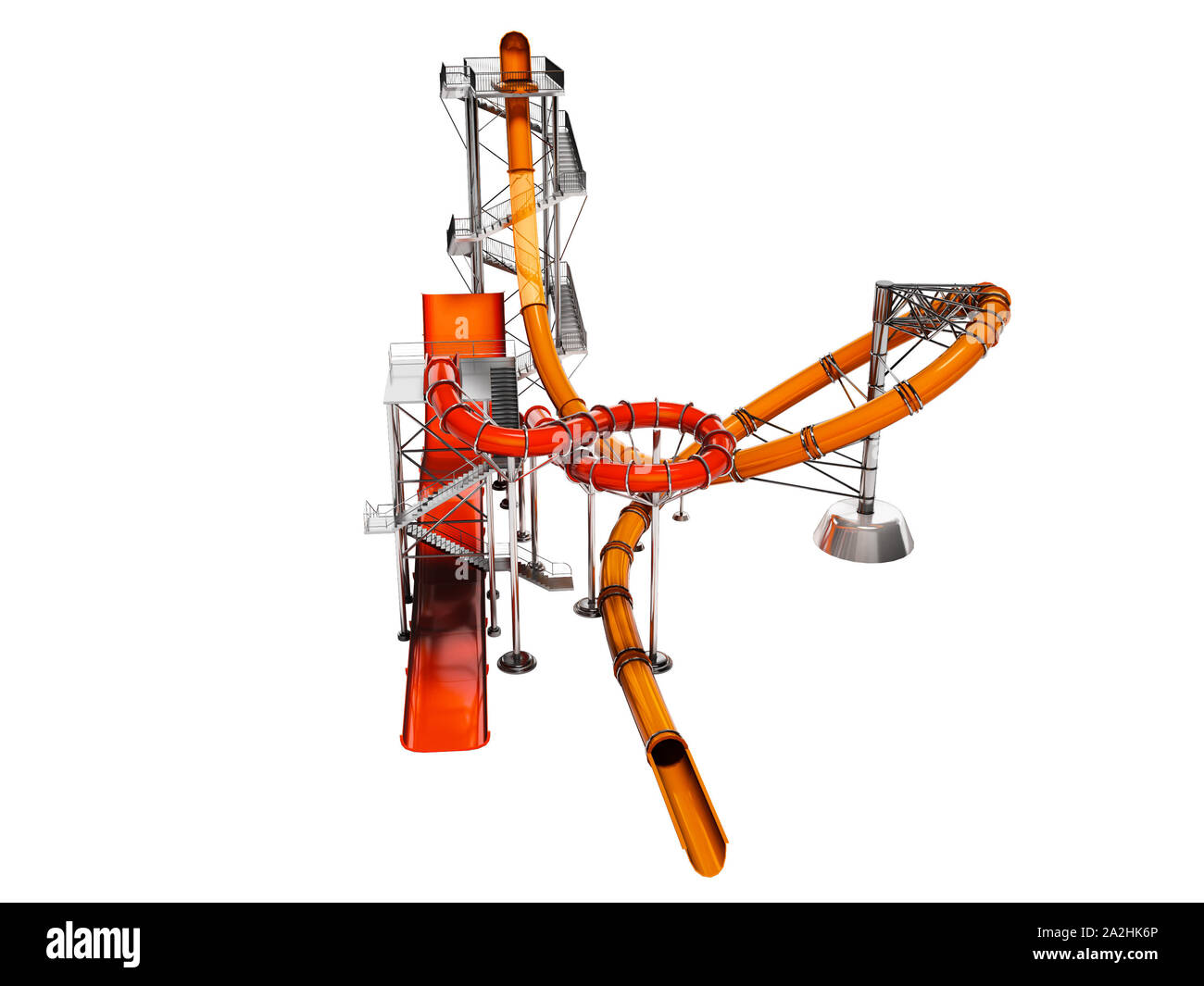 Large metal slide on playground hi-res stock photography and images - Alamy