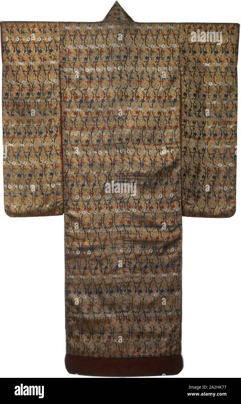 Furisode, 18th century, late Edo period (1789–1868), Japan, Silk and ...