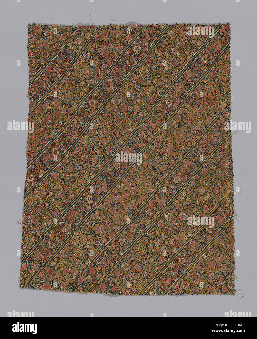 Panel, 18th century, Iran, Iran, linen and silk, tapestry stitch, 52.8 ...