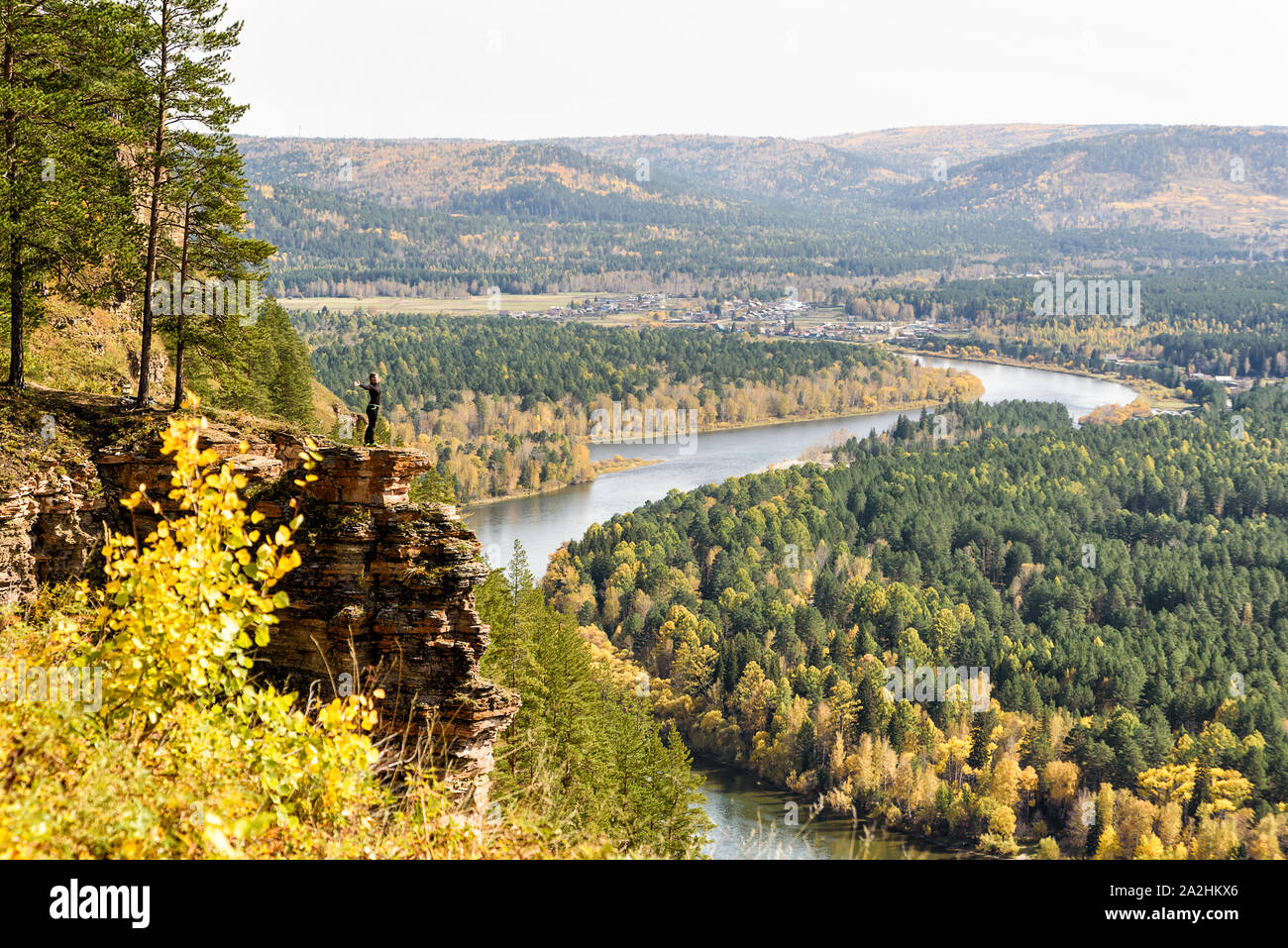 Irkutsk region, Russia, Shamanka - September 22, 2019: People are ...