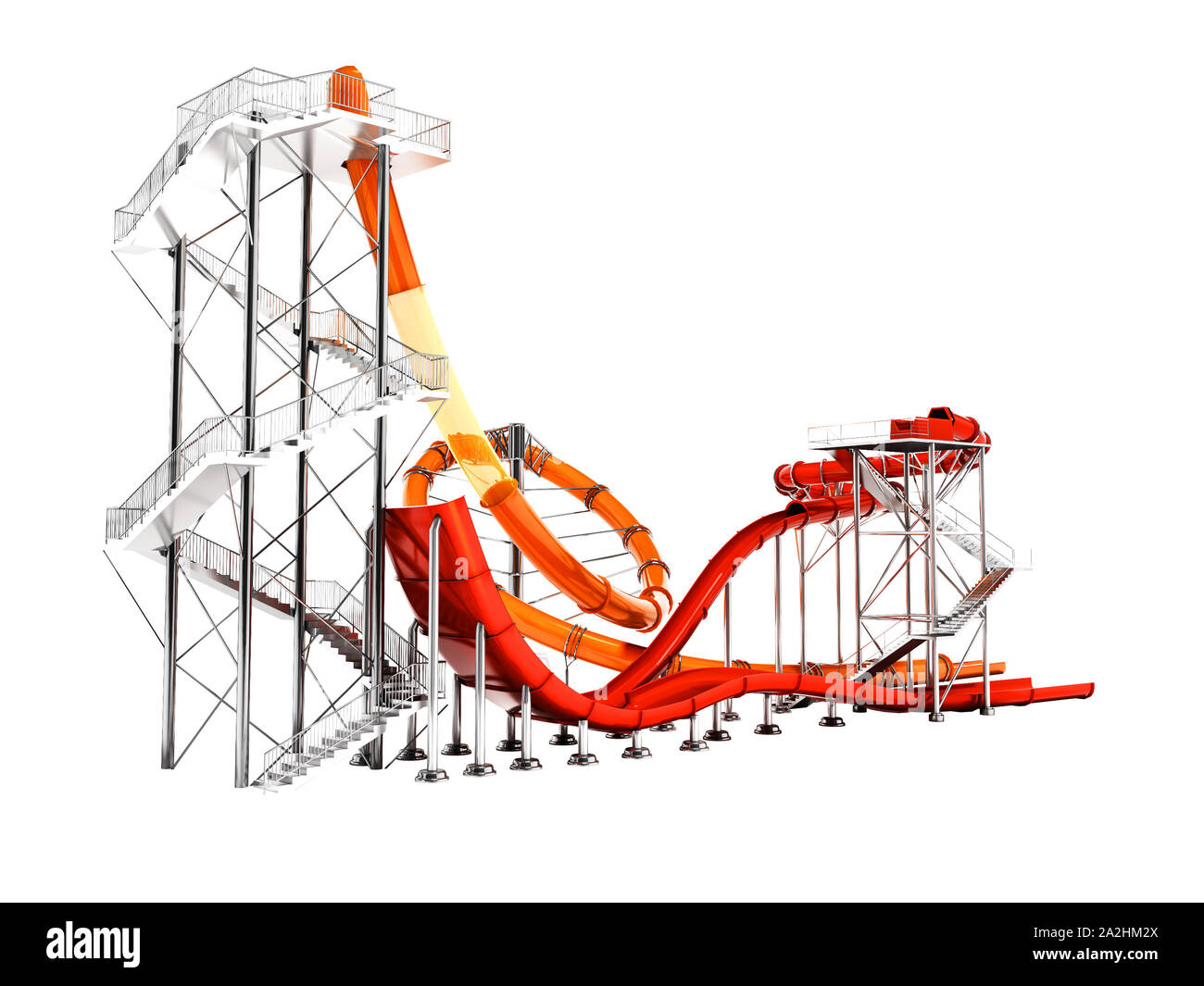 Large metal slide on playground hi-res stock photography and images - Alamy