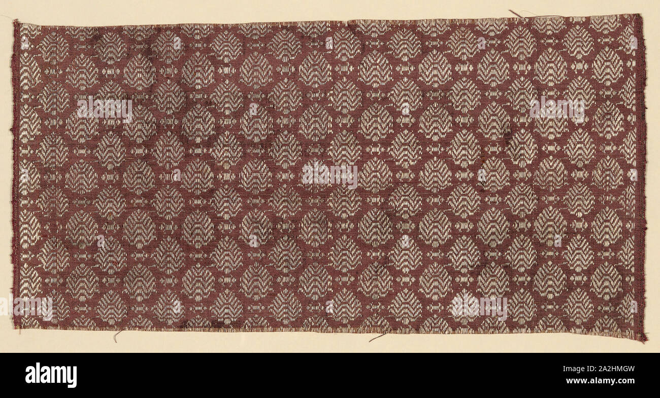 Fragment, 1650/1700, Italy, Silk, plain compound cloth Stock Photo - Alamy