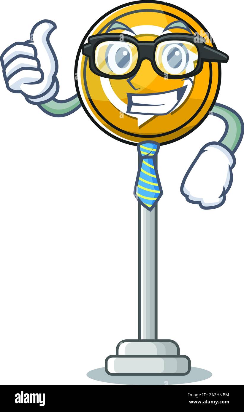 Businessman roundabout ahead character isolated the cartoon Stock ...