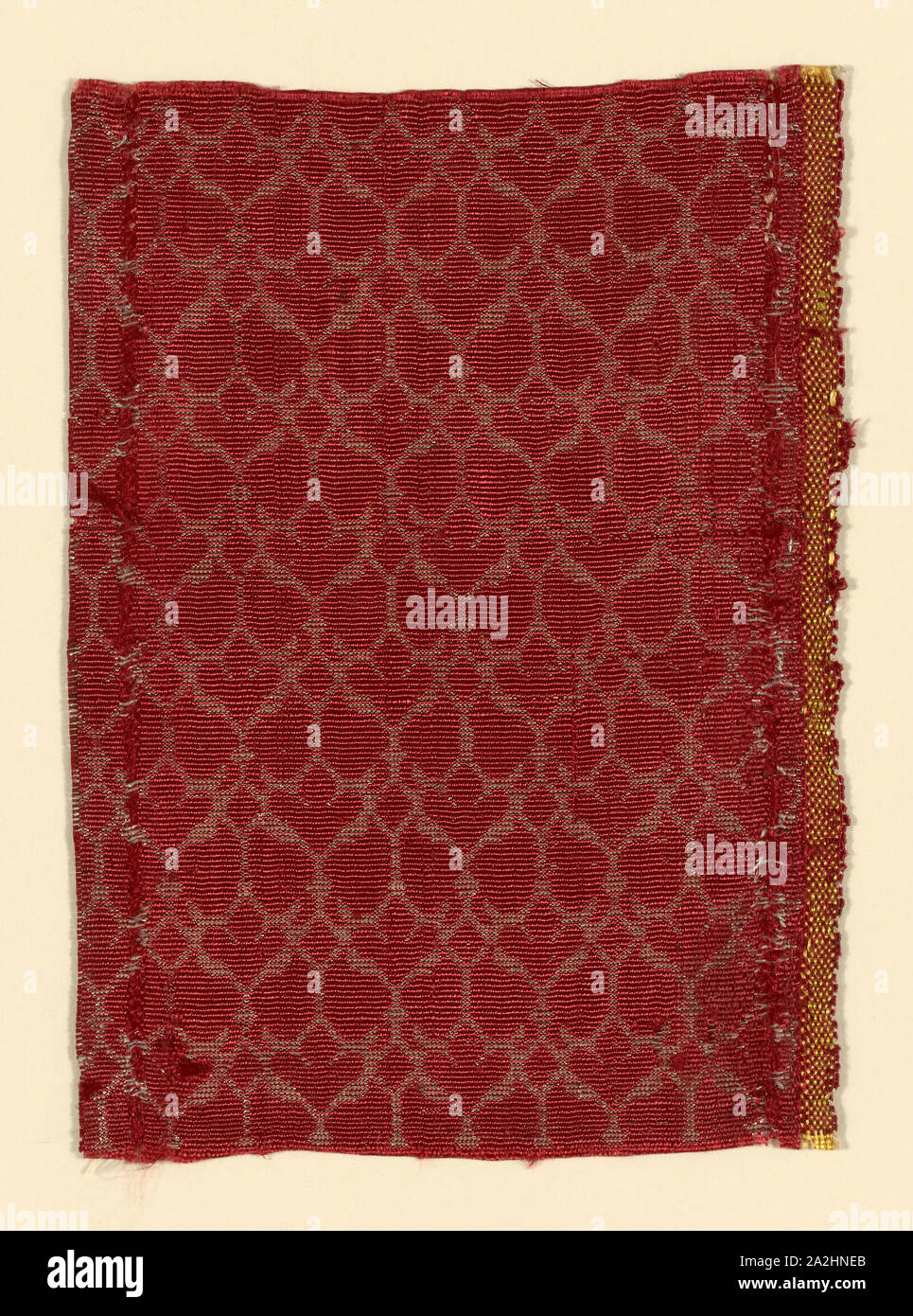 Fragment, 1625/75, Italy, Silk, plain compound cloth Stock Photo - Alamy