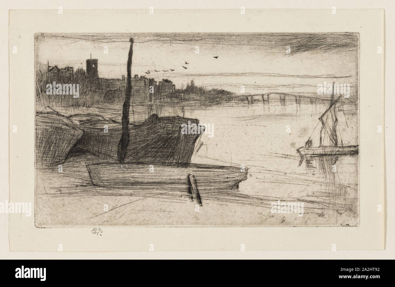 Chelsea Bridge and Church, 1871, James McNeill Whistler, American, 1834 ...