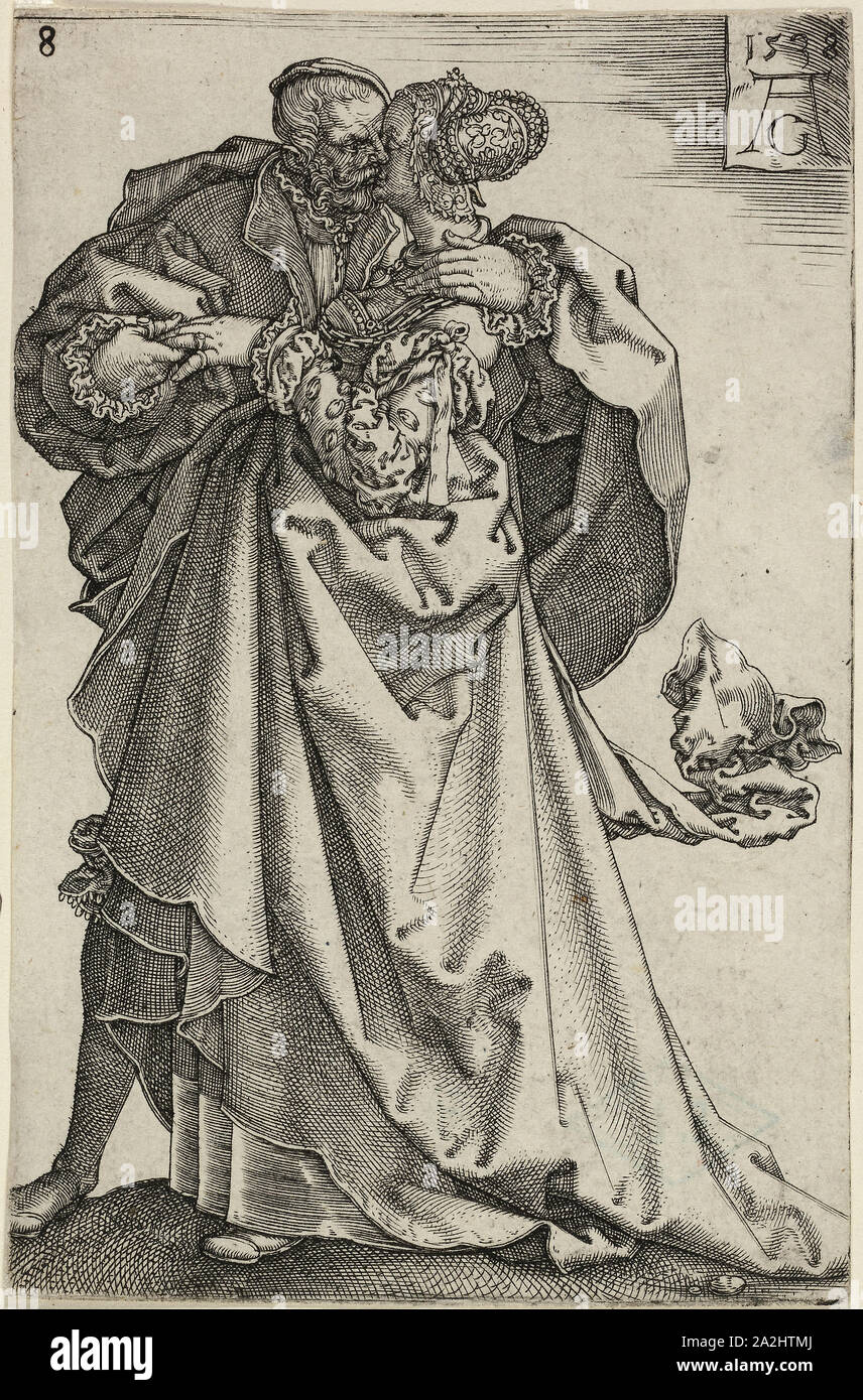 Dancing Couple, plate eight from The Large Wedding-Dancers, 1538 ...