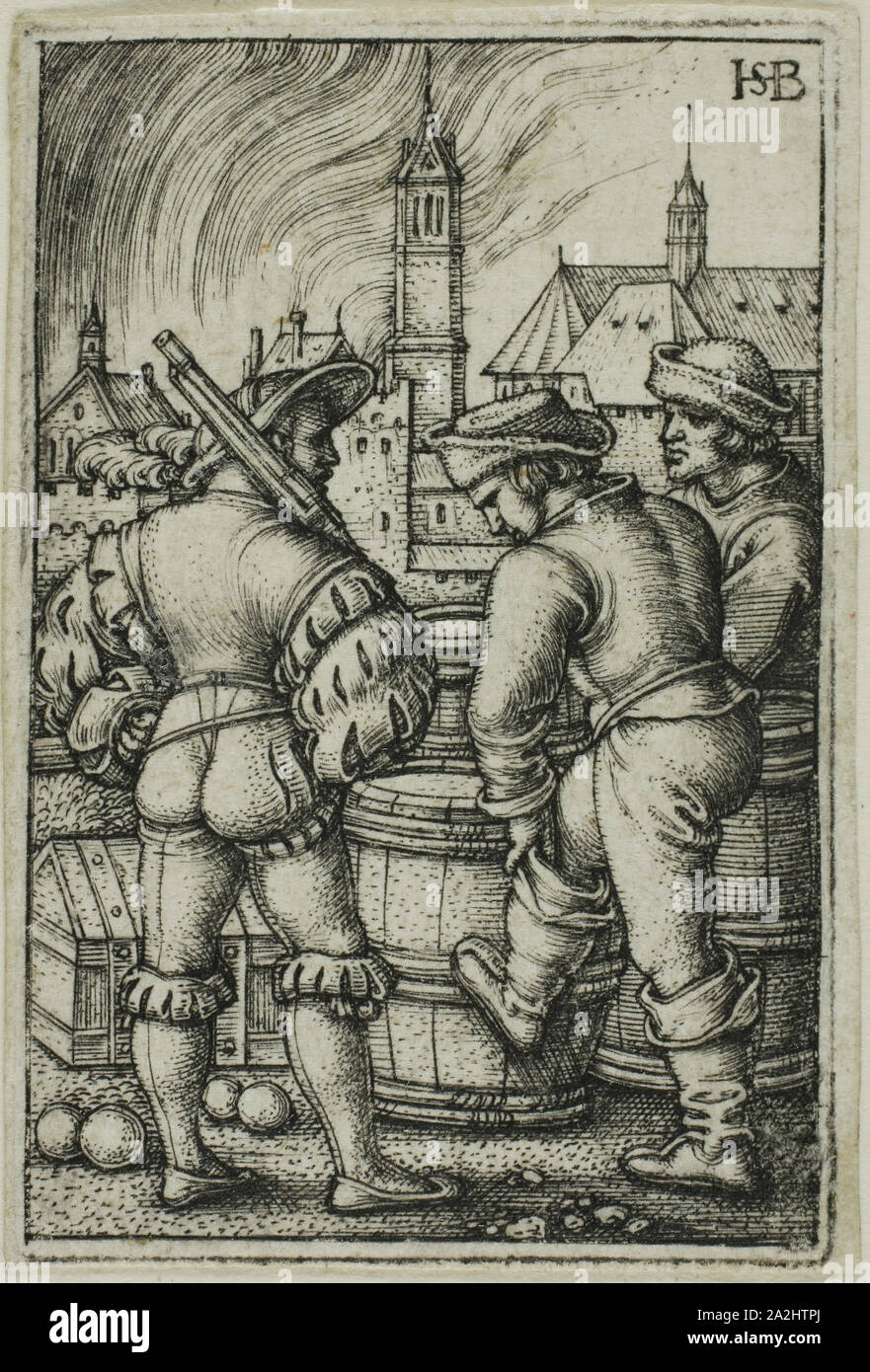 The Guard Near the Powder Casks, n.d., Sebald Beham, German, 1500-1550 ...