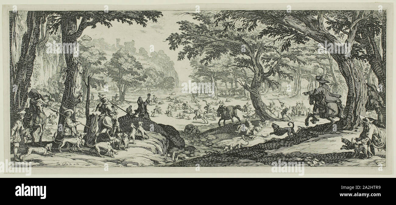 The Stag Hunt, 1630–35, Jacques Callot, French, 1592-1635, France ...