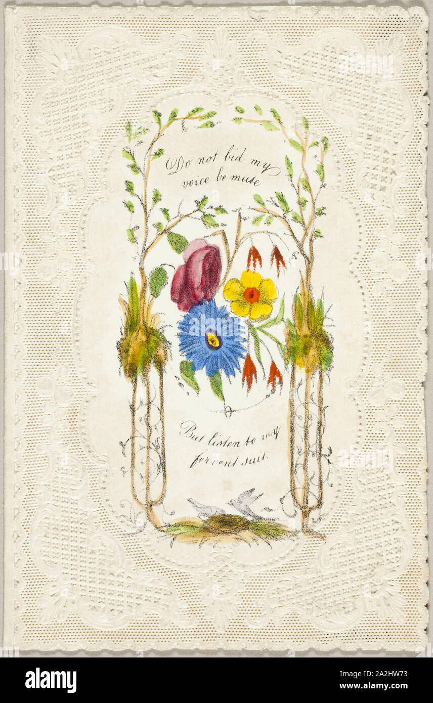 Do Not Bid My Voice Be Mute (valentine), c. 1840, George Meek, English ...