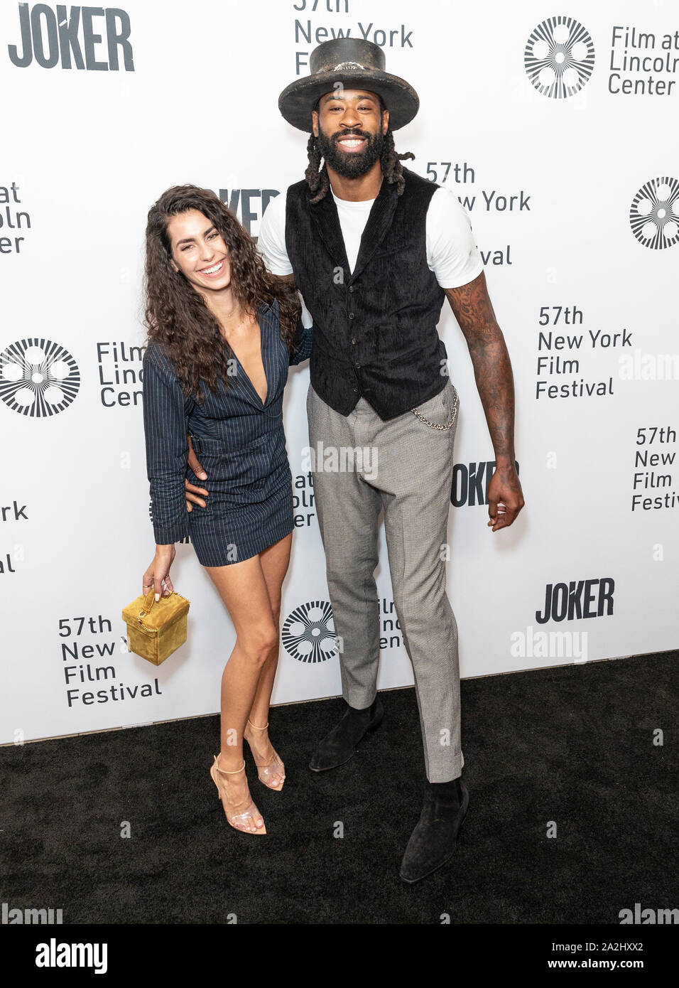 Bethany Gerber and DeAndre Jordan attend screening of "Joker" during ...