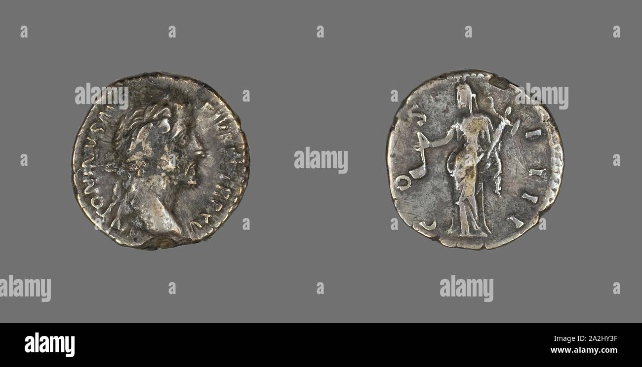 Antoninus pius roman emperor silver coin hi-res stock photography and ...