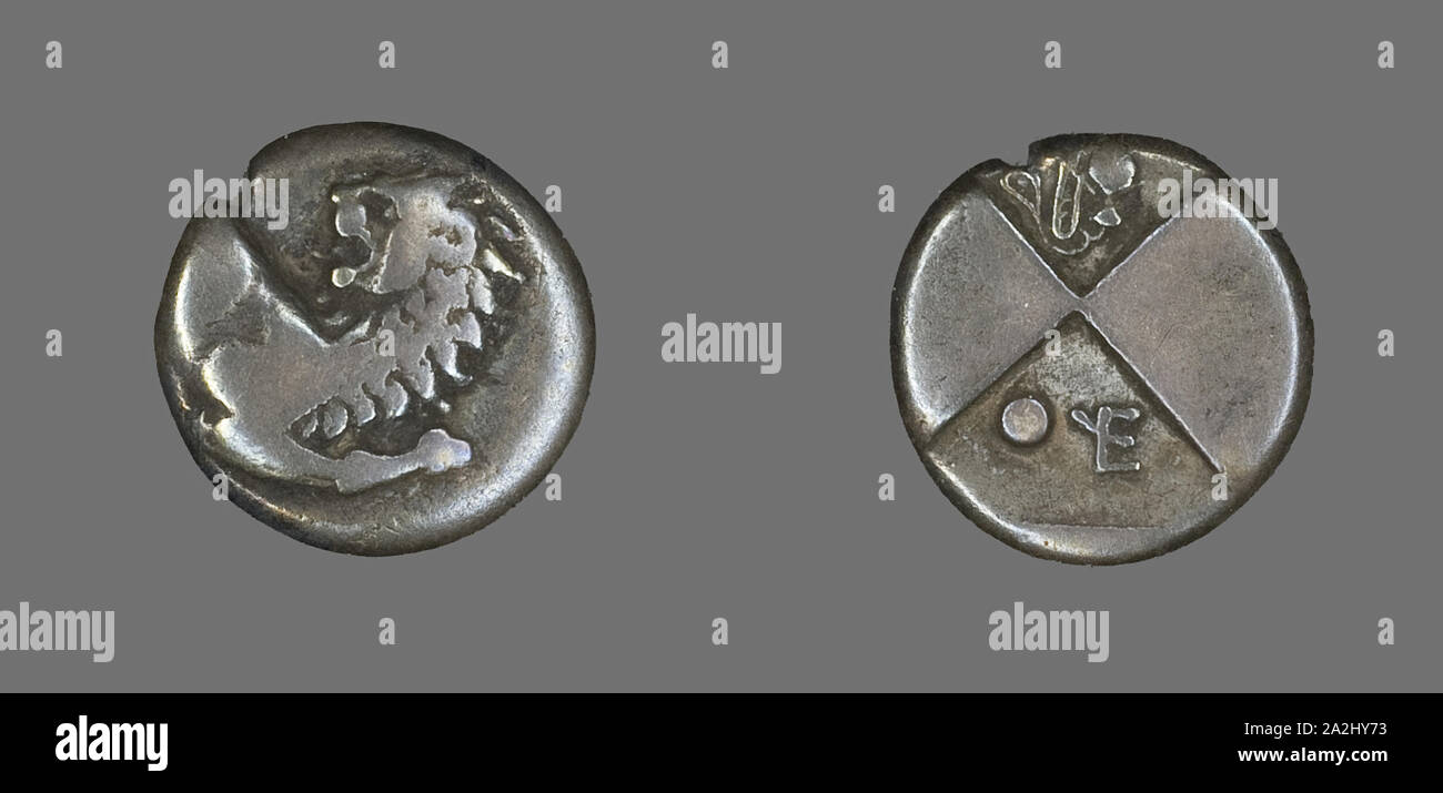 Hemidrachm (Coin) Depicting a Lion, late 5th century BC, Thracian ...