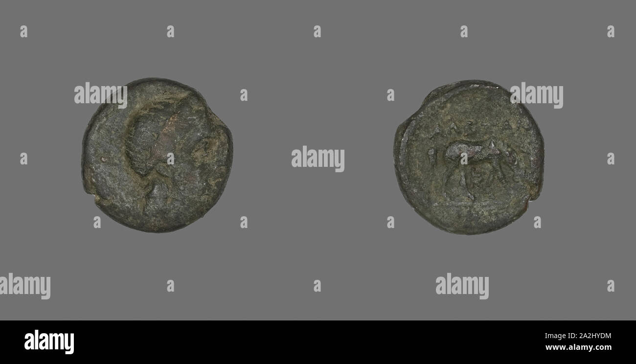 Coin Depicting the God Apollo, about 300 BC, Greek, Ancient Greece ...