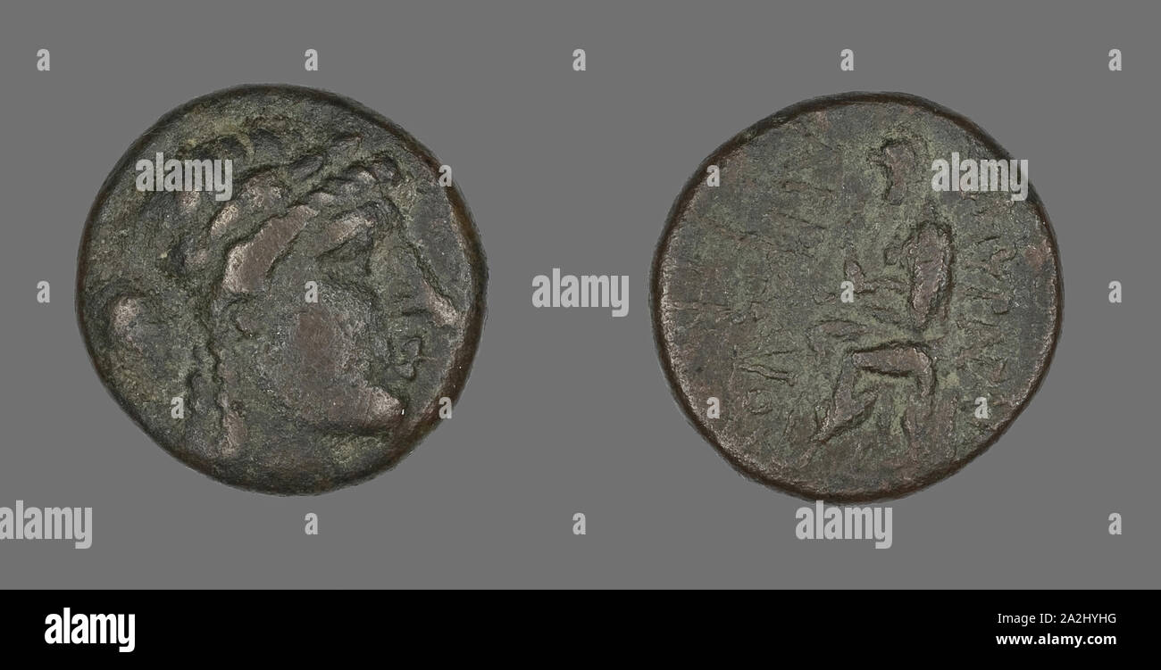 Coin Depicting the God Apollo, 2nd/1st century BC, Greek, Ancient ...