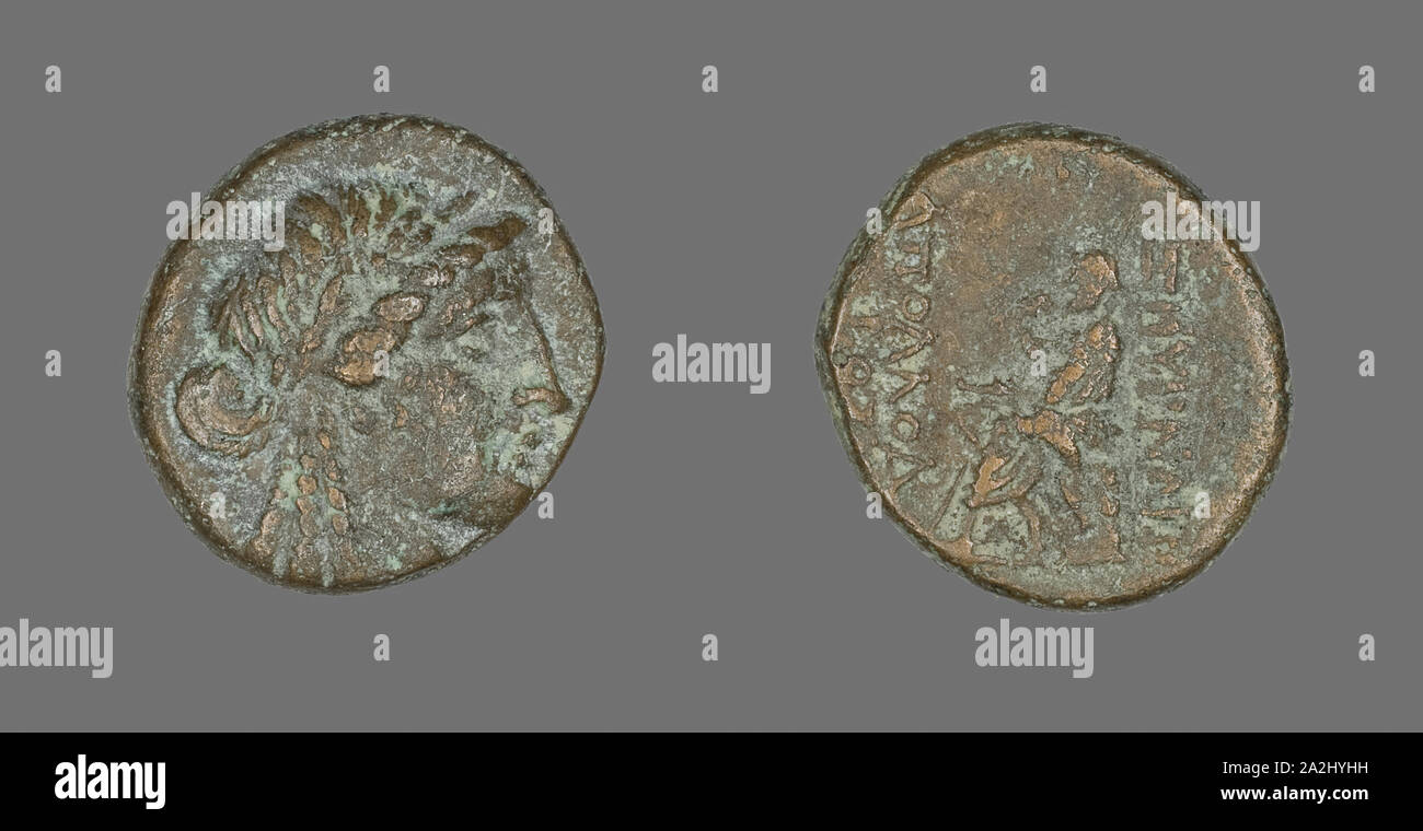 Coin Depicting the God Apollo, 2nd/1st century BC, Greek, Ancient ...