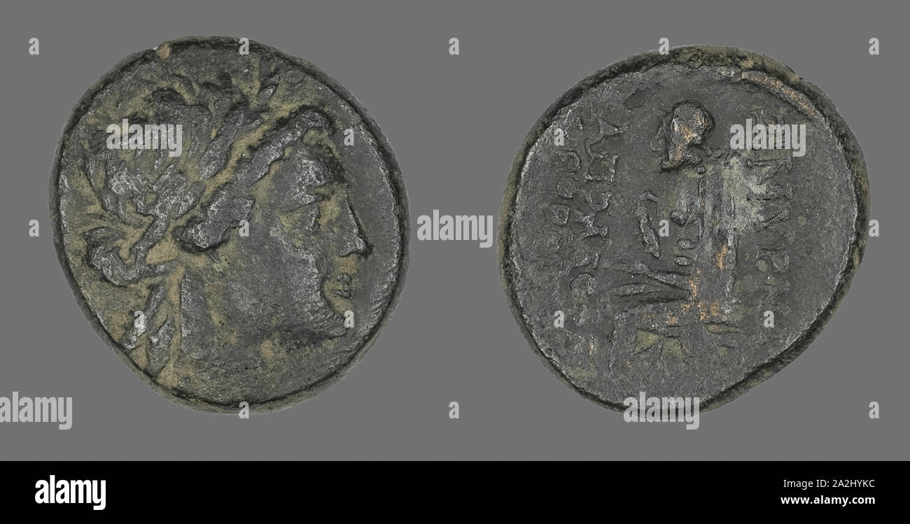 Coin Depicting the God Apollo, 2nd/1st century BC, Greek, Ancient ...