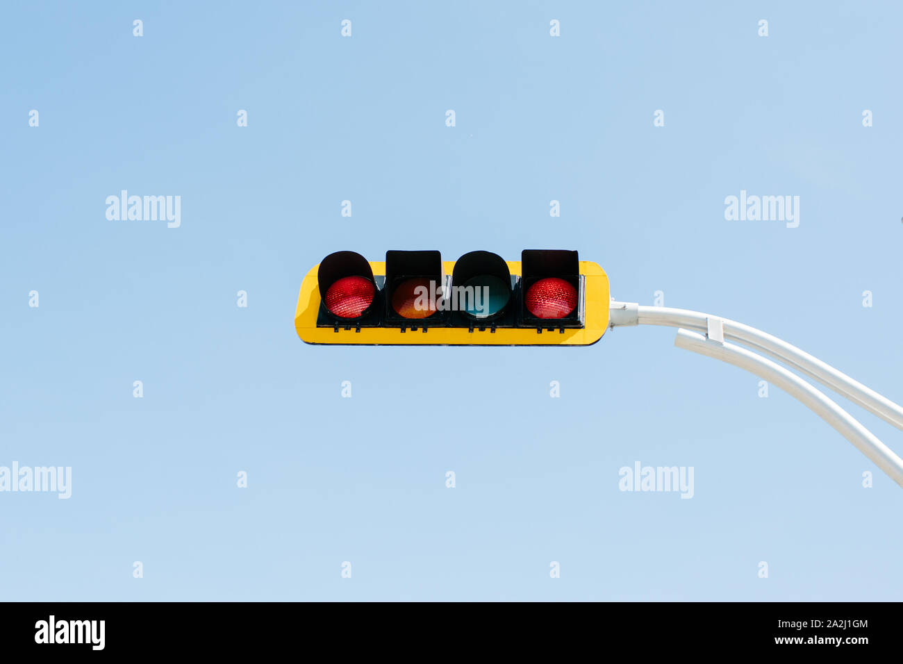 Red light red green traffic lights two lights hi-res stock photography ...