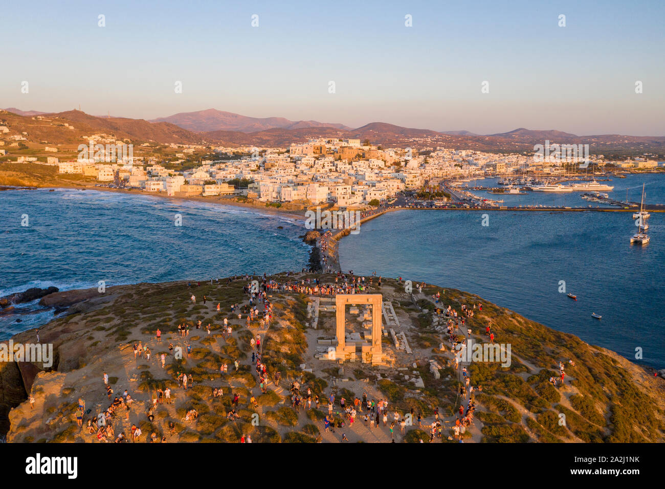 Greece, Cyclades Islands, Naxos Town, Temple of Apollo Stock Photo - Alamy