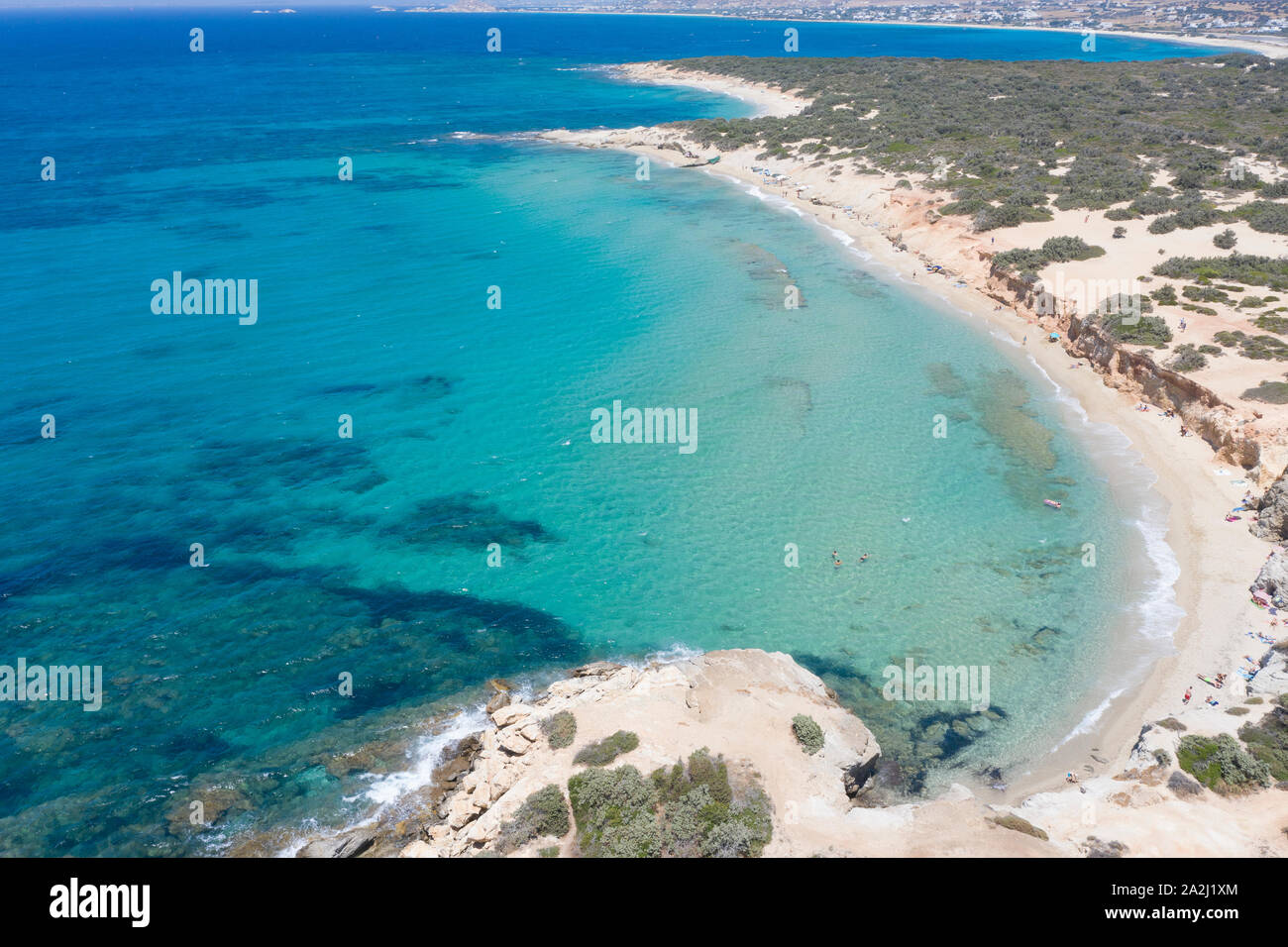 Greece, Cyclades Islands, Naxos, Aliko Beach Stock Photo - Alamy