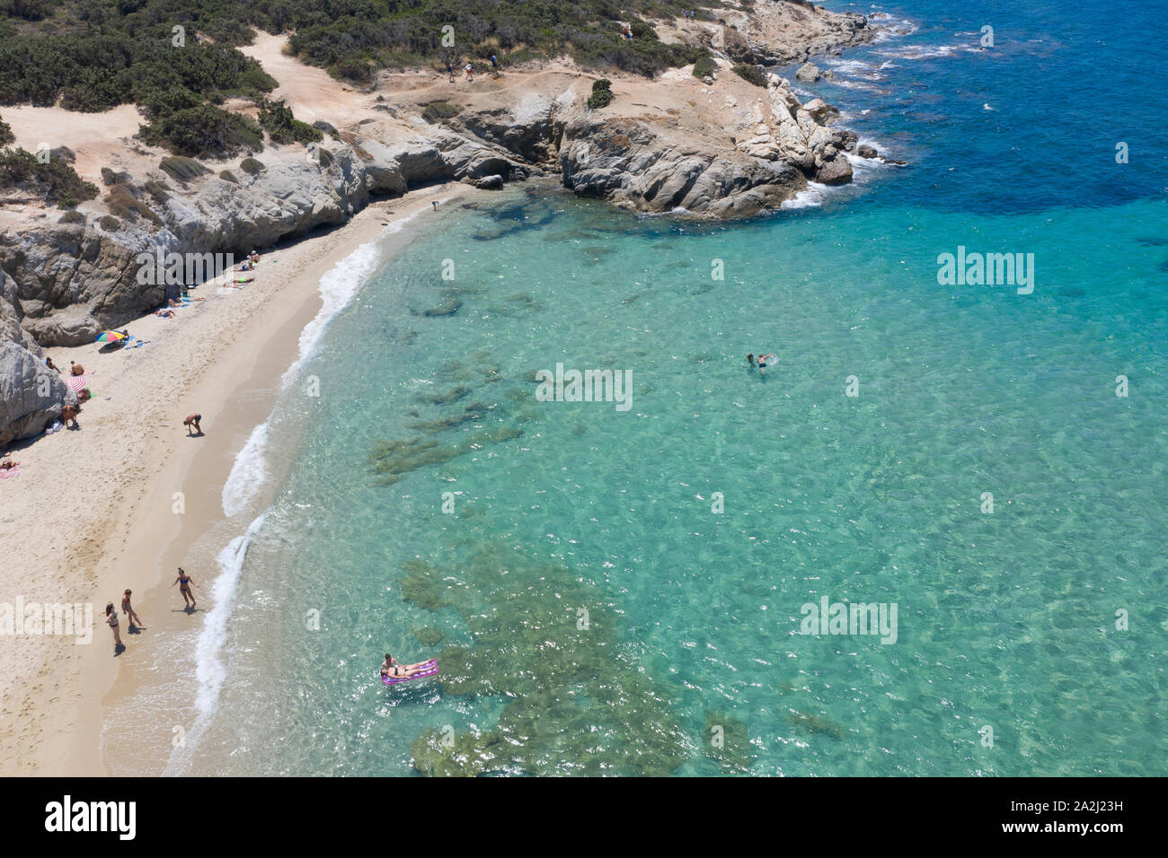 Greece, Cyclades Islands, Naxos, Aliko Beach Stock Photo - Alamy