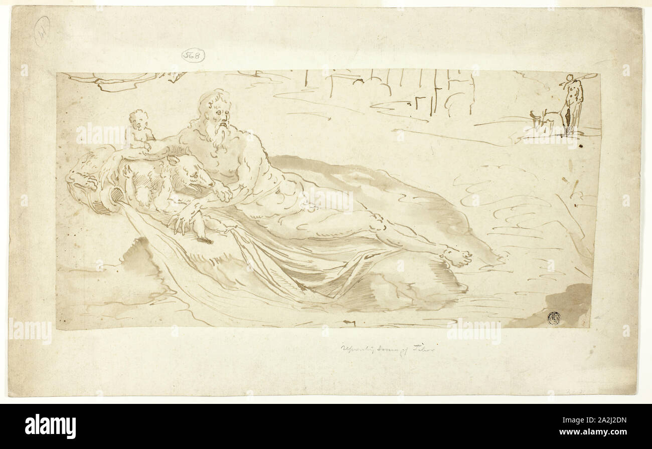 River Tiber, with Romulus and Remus, n.d., probably Italian, Late 16th ...