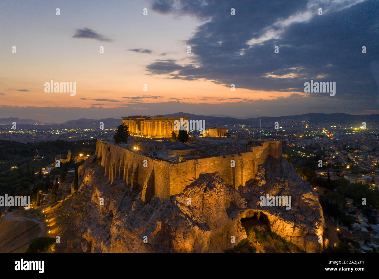 Greece, Athens, Aerial view of the Parthenon Stock Photo - Alamy