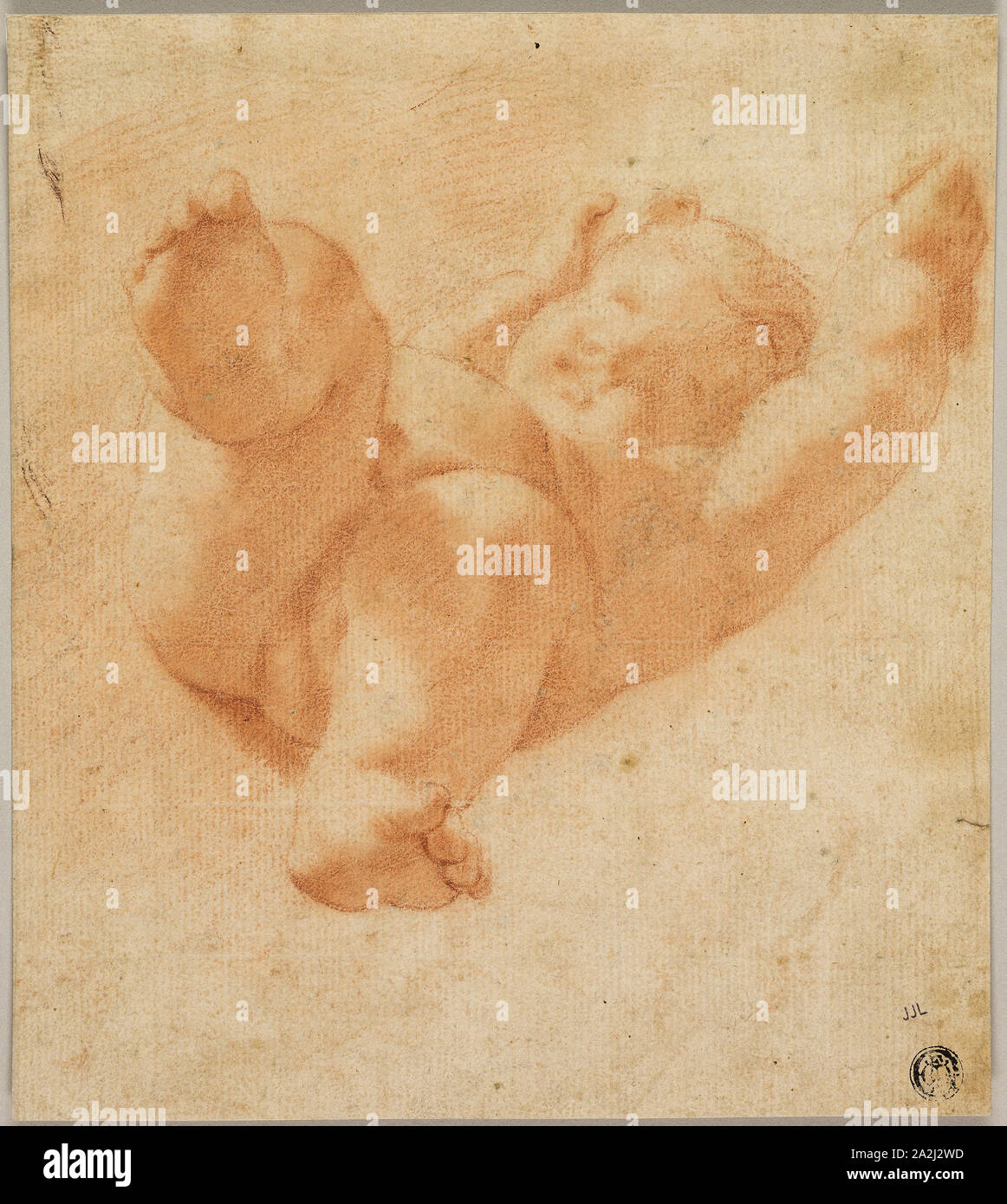 Red chalk on buff laid paper hi-res stock photography and images - Alamy